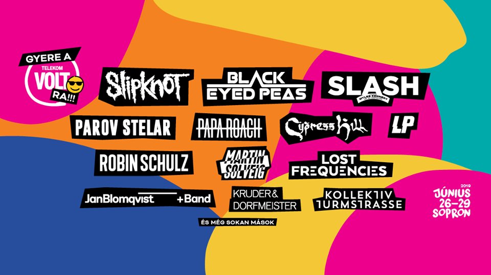 Festival Volt 2019 com Slipknot, Black Eyed Peas, Slash, Parov Stelar ...