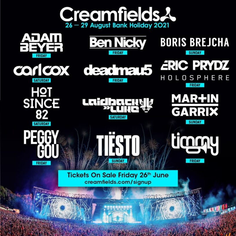 Festival Creamfields 2021 já reconfirmou vários nomes – Toupeiras ...